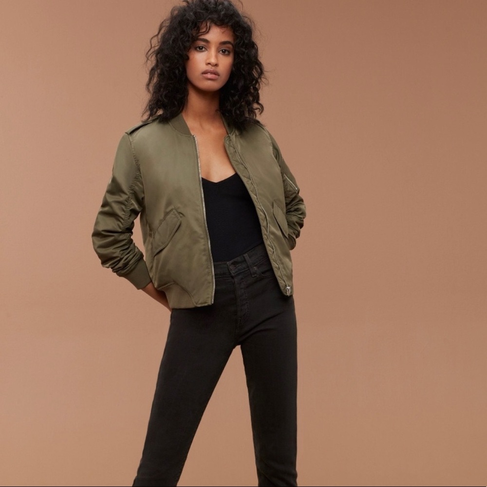 Aritzia Talula Whitby Bomber Jacket - Gem